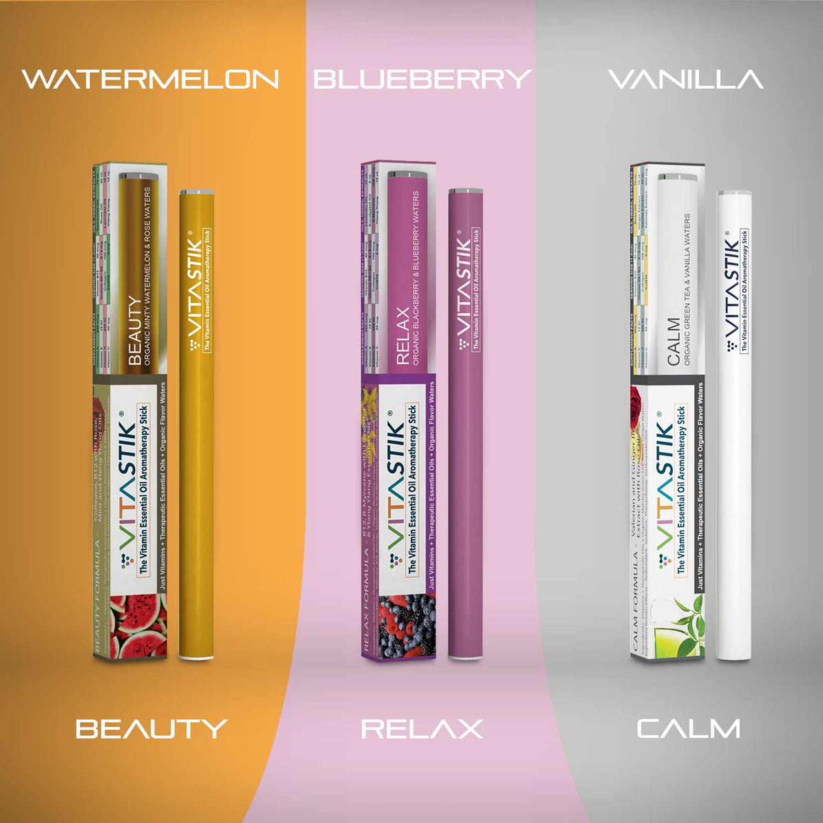 VitaStik 3 Pack - The Vitamin Aromatherapy Diffuser Stick